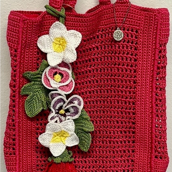 The Sak | Bags | The Sak Bright Pink Floral Crochet Tote | Poshmark